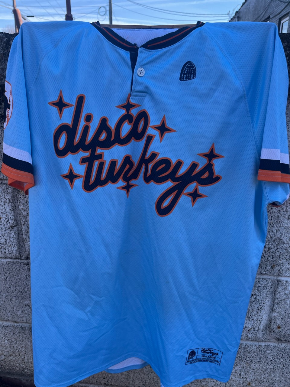 Game-worn powder blue jersey – Carolina Disco Turkeys