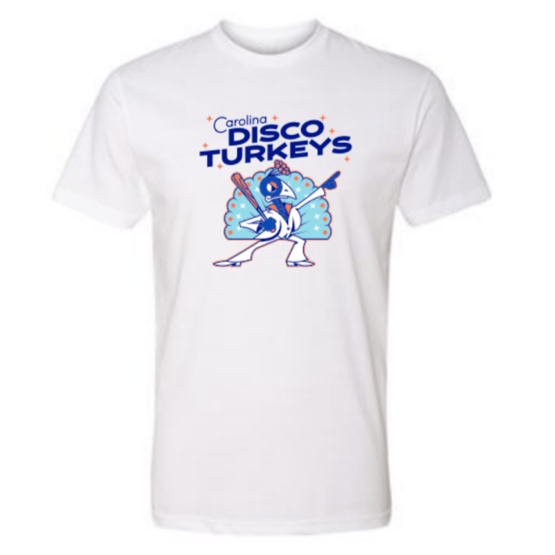 Carolina Disco Turkeys White Primary Logo Tshirt