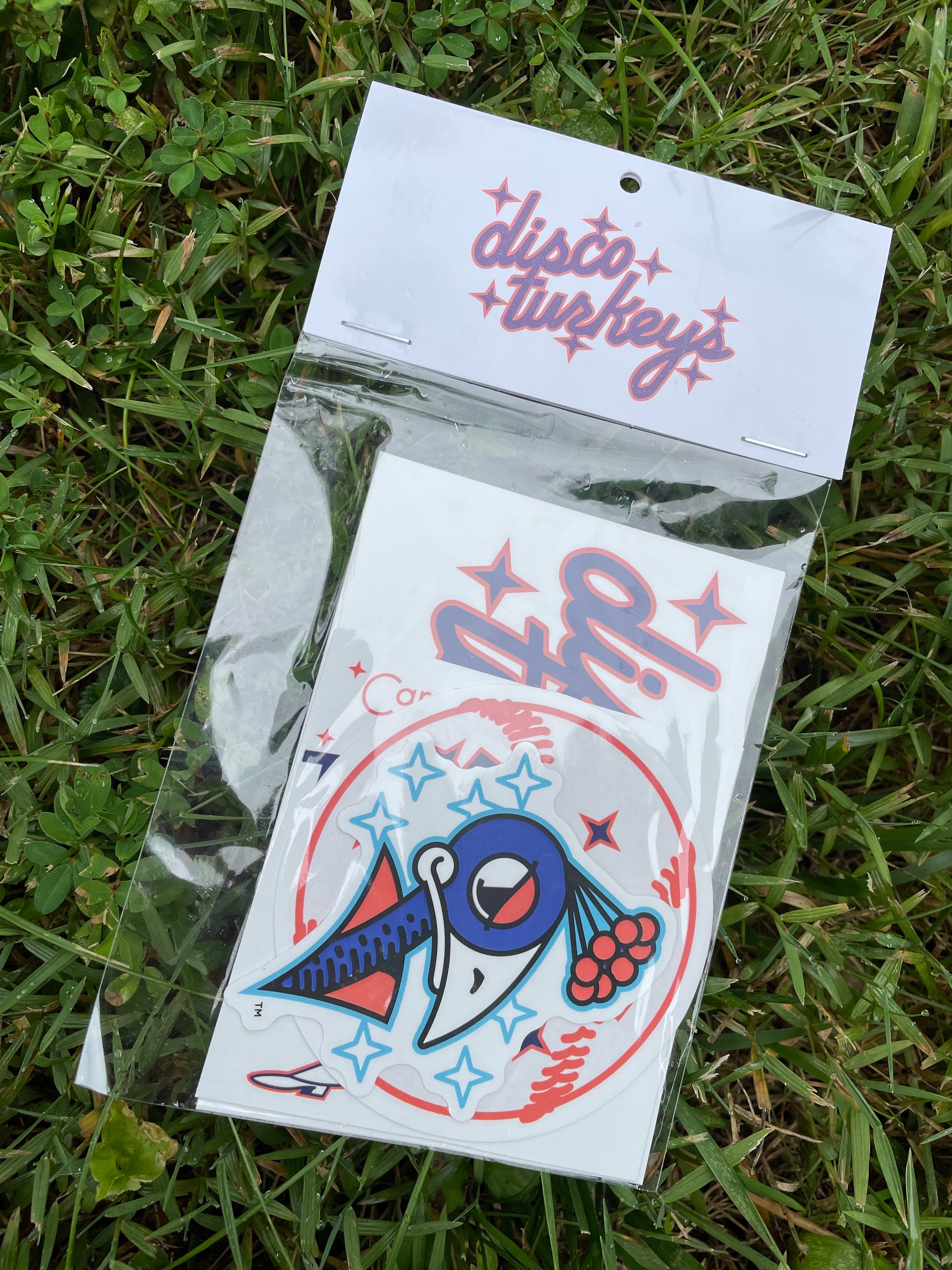 Carolina Disco Turkeys Laminated Vinyl Decals Variety Pack