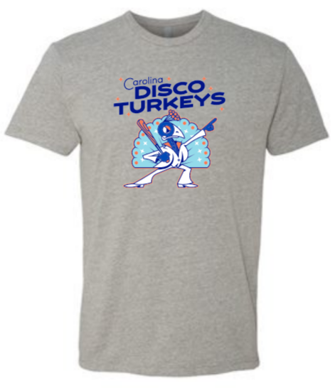 Carolina Disco Turkeys YOUTH Grey Primary Logo Tshirt